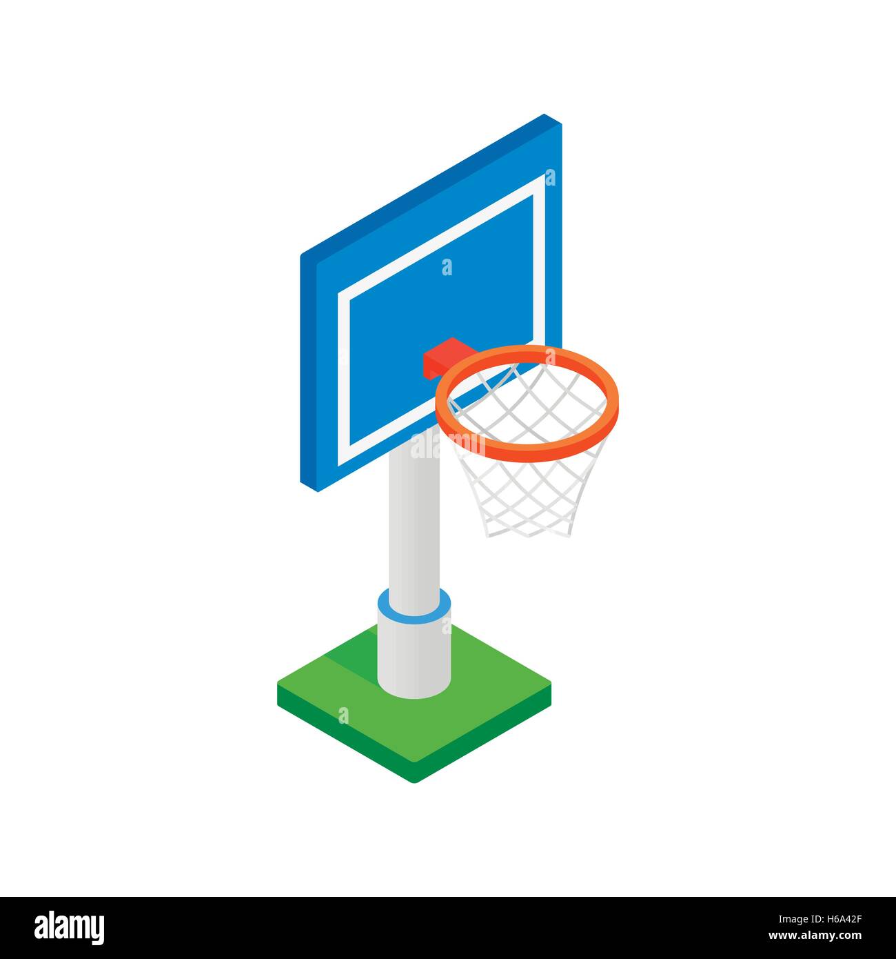 Basketball goal on a playground isometric 3d icon Stock Vector Image ...