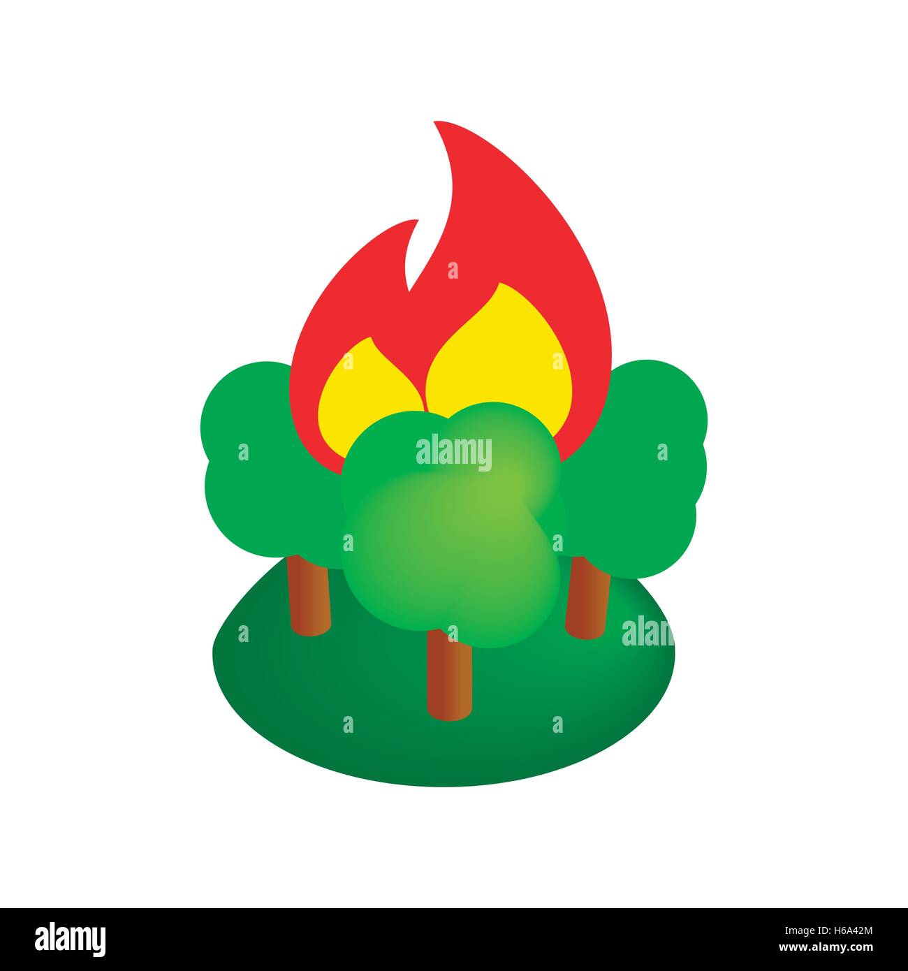 Burning of trees Cut Out Stock Images & Pictures - Alamy