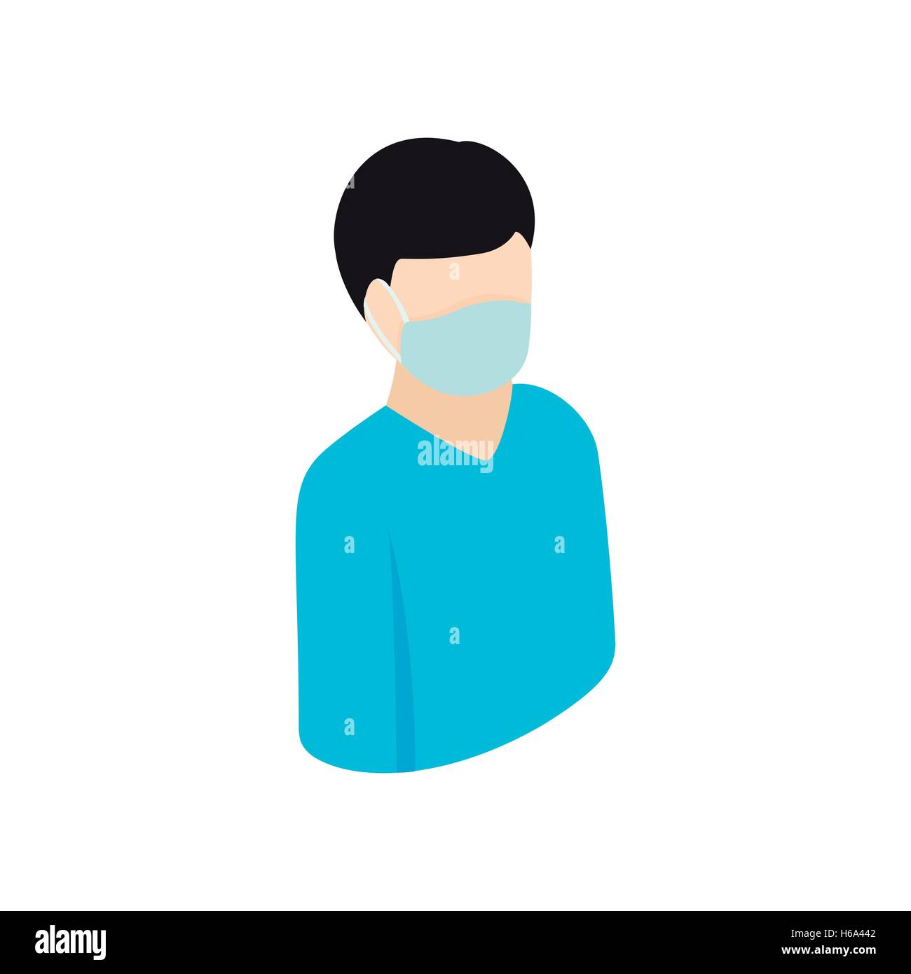 Man wearing blue mask Stock Vector Images - Alamy