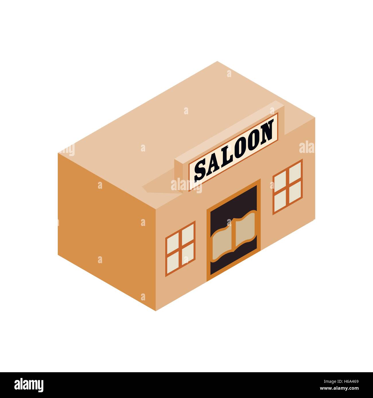Western saloon isometric 3d icon Stock Vector Image & Art - Alamy