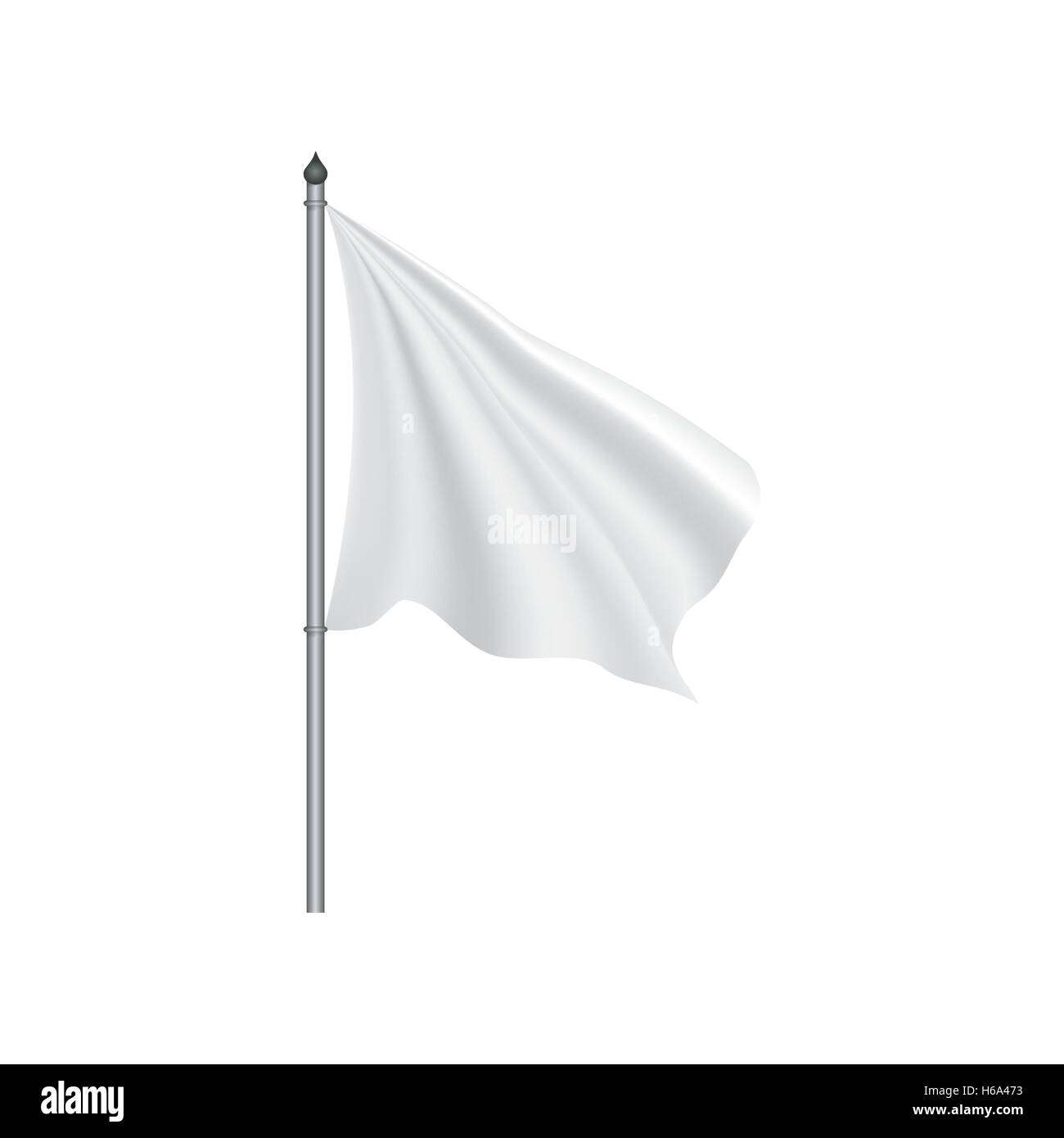White flag waving on the wind Stock Vector Image & Art - Alamy