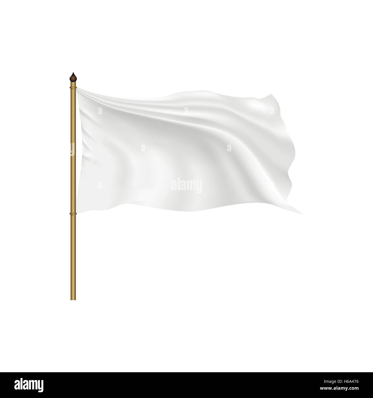 White flag waving on the wind Stock Vector Image & Art - Alamy