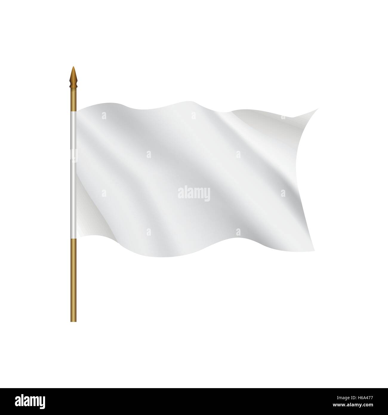 White flag waving on the wind Stock Vector Image & Art - Alamy