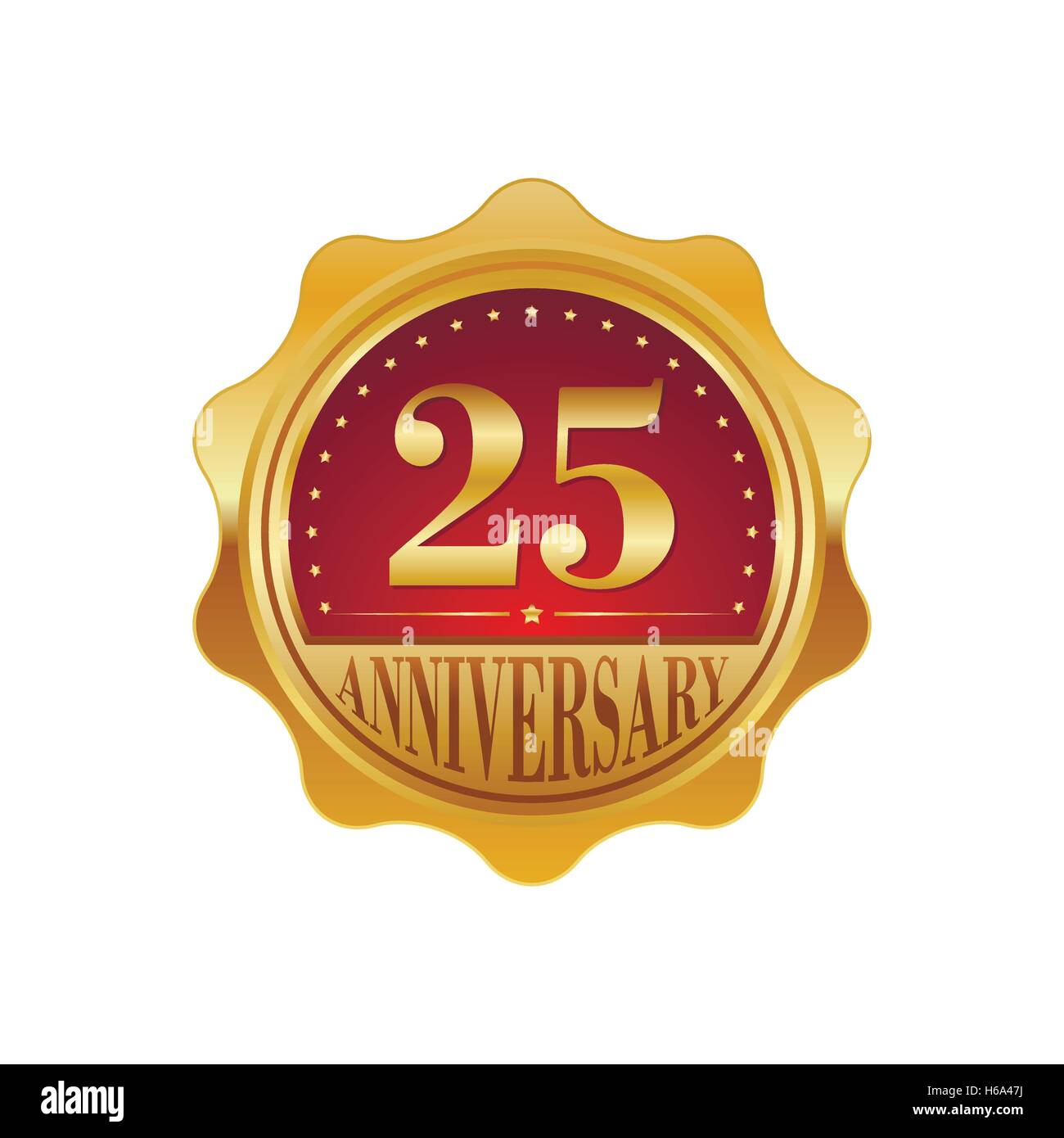 25 years anniversary golden label Stock Vector Image & Art - Alamy