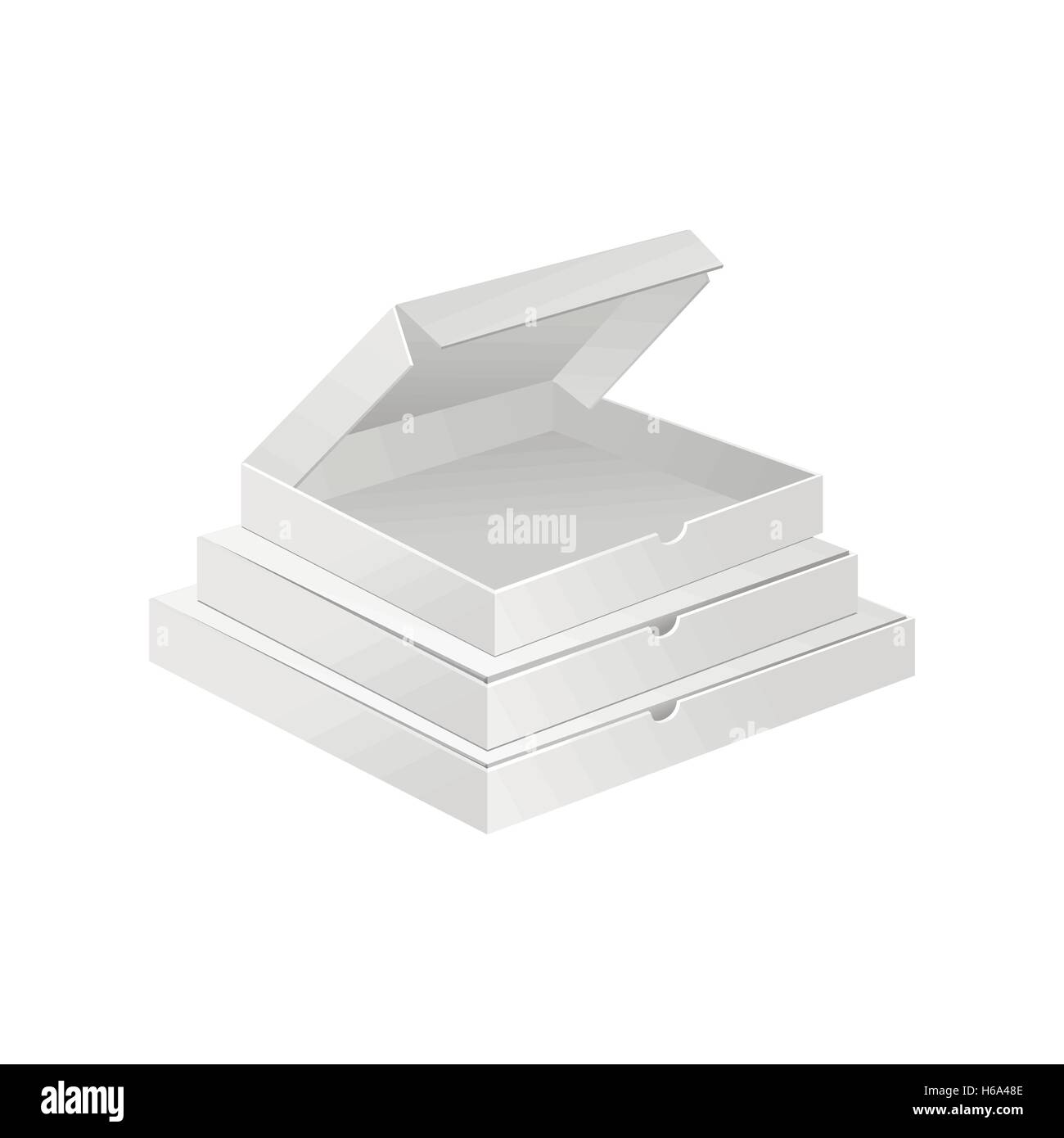 Empty white small boxes realistic Stock Vector Image & Art - Alamy