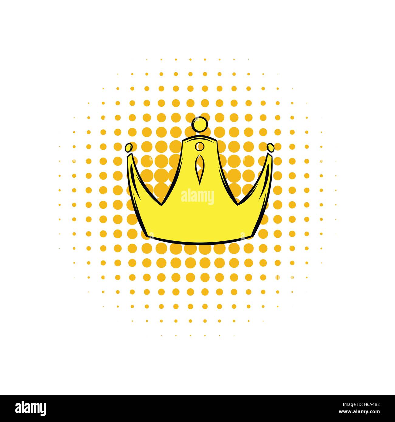 Golden crown comics icon Stock Vector Image & Art - Alamy