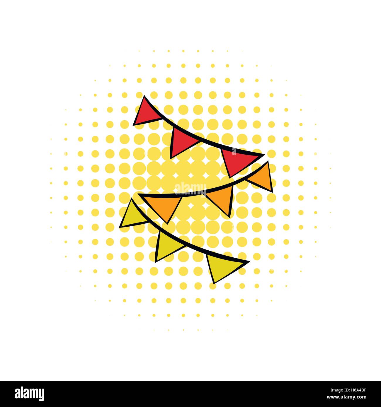 Colorful party flags comics icon Stock Vector Image & Art - Alamy