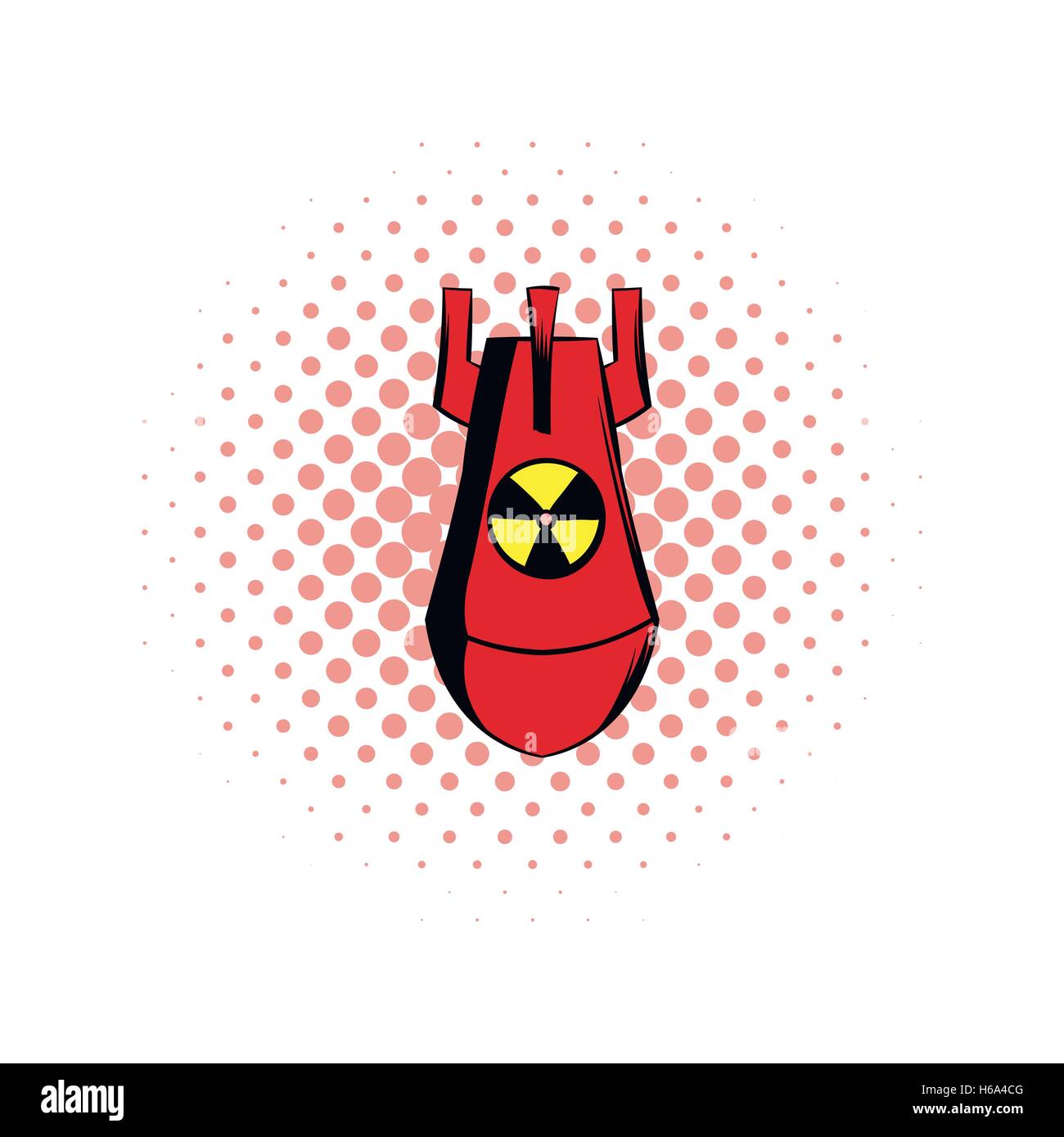 Atomic red bomb comics icon Stock Vector Image & Art - Alamy