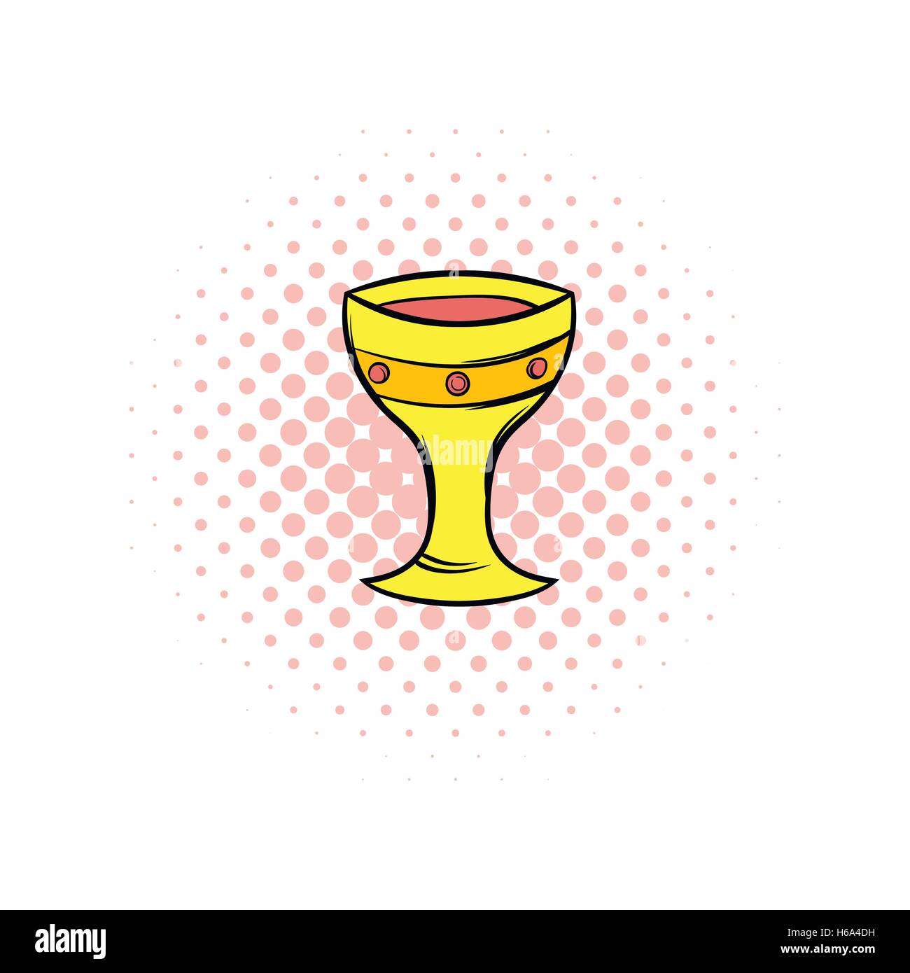 Medieval gold cup comics icon Stock Vector Image & Art - Alamy