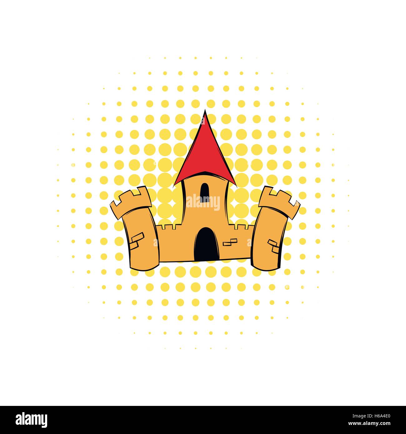 Medieval castle fortress comics icon Stock Vector Image & Art - Alamy