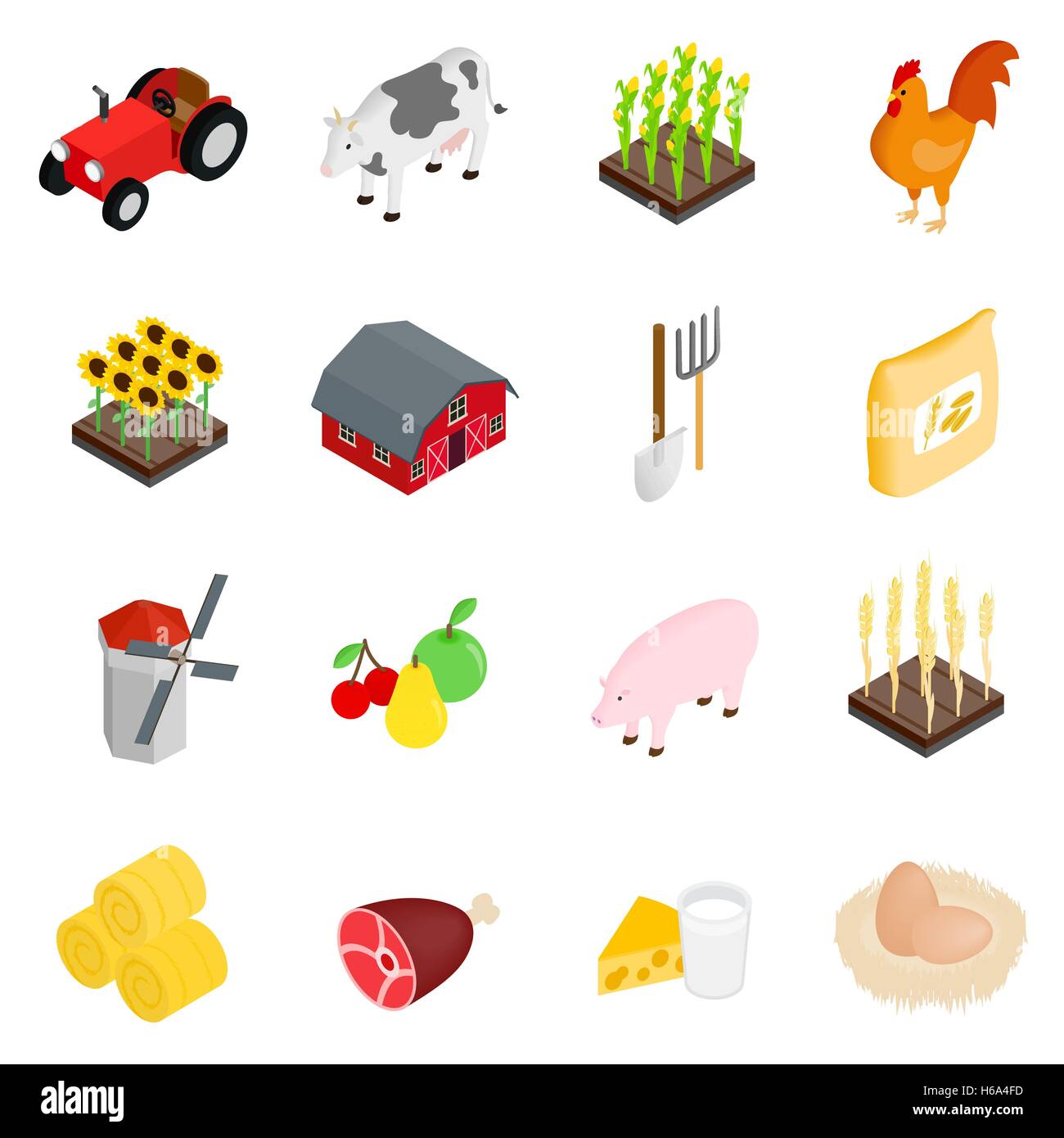 Farm sheep icon isometric hi-res stock photography and images - Alamy