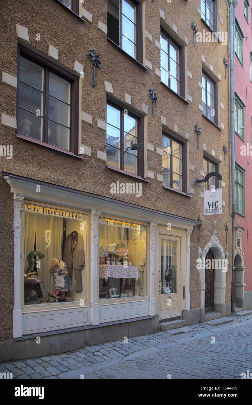 stockholm old town gamla stan shop Stock Photo - Alamy