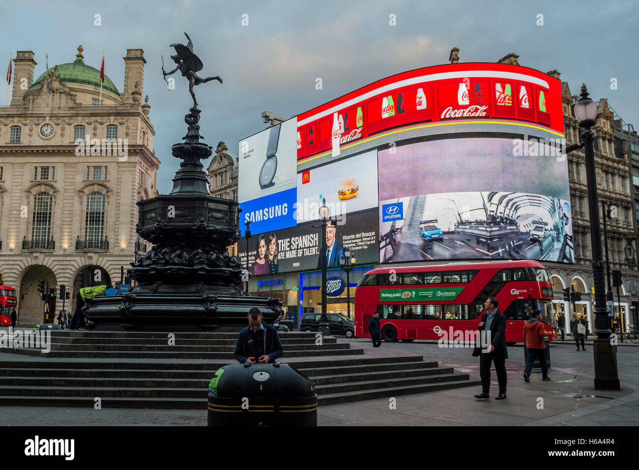 Piccadilly Circus a busy meeting place and a tourist attraction in its ...