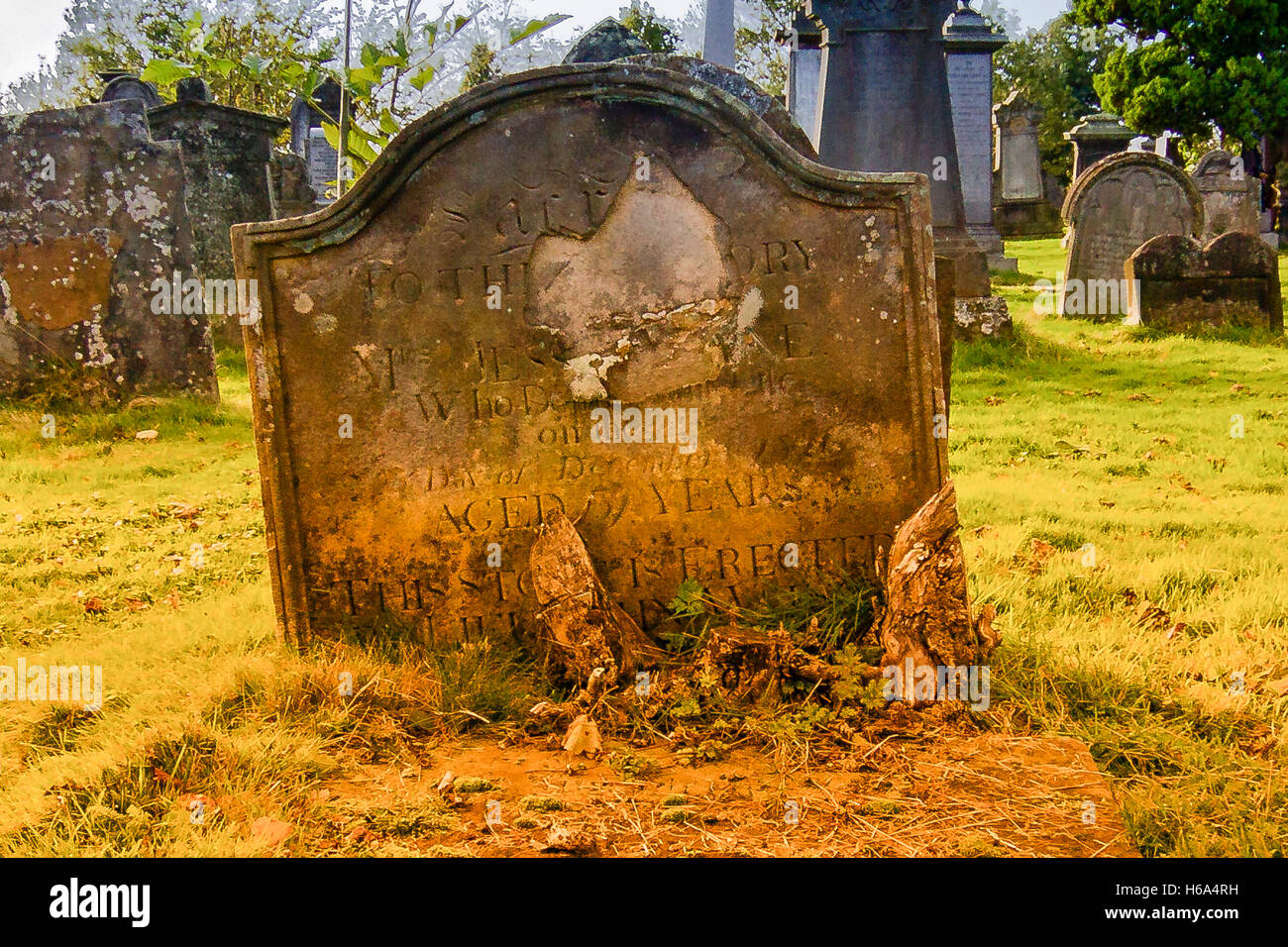 Old tombstone hi-res stock photography and images - Alamy
