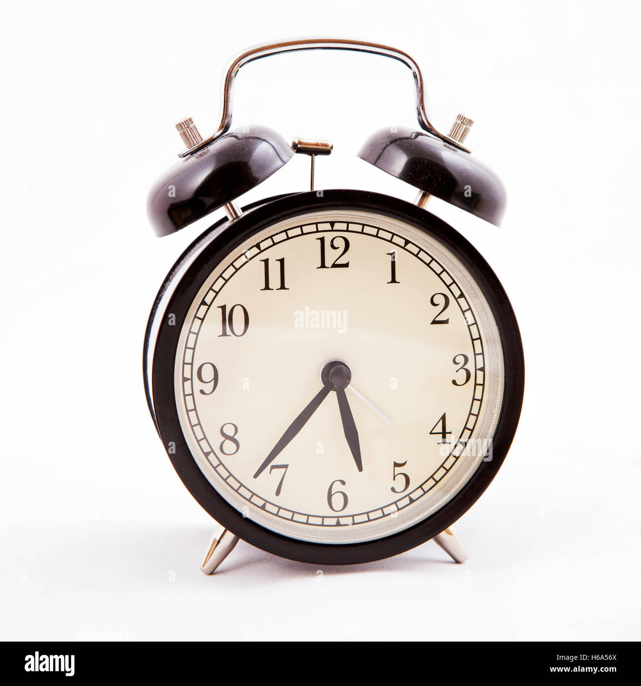 Black old style alarm clock hi-res stock photography and images - Alamy