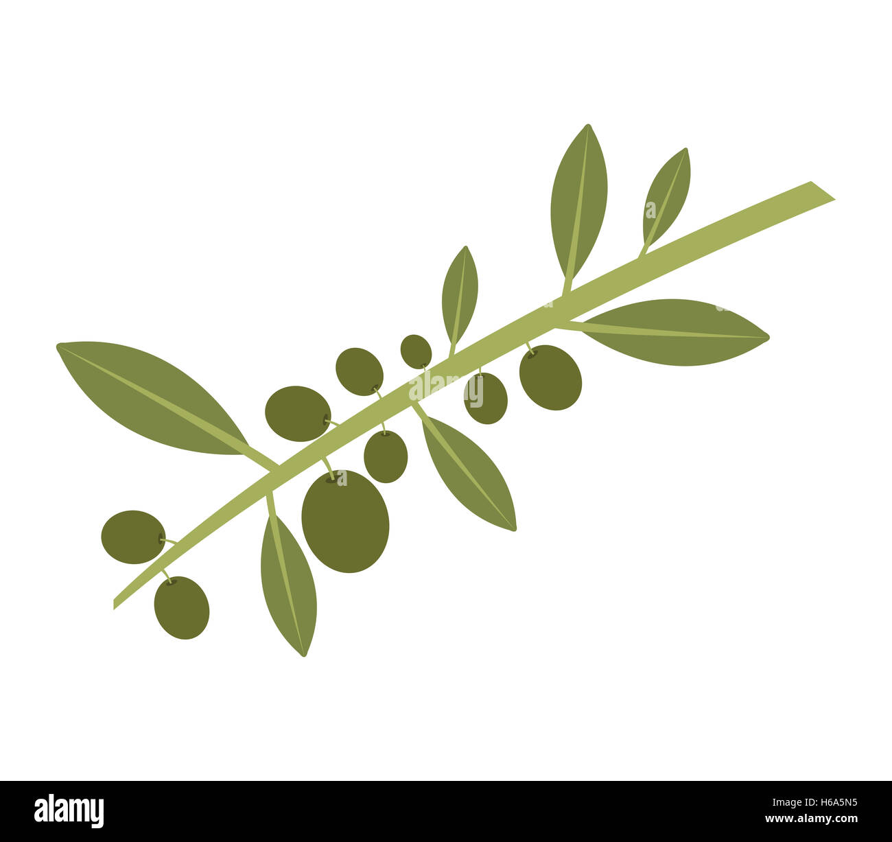 Olive tree line icon Cut Out Stock Images & Pictures - Alamy