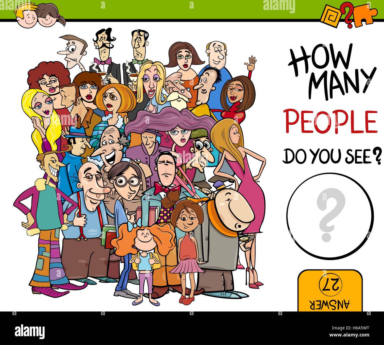 Cartoon Illustration of Educational Counting Task for Children with ...