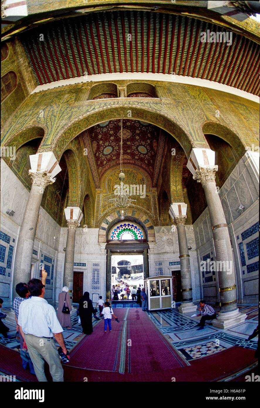 The entrance area of the main fortress of the Umayyad Mosque in ...