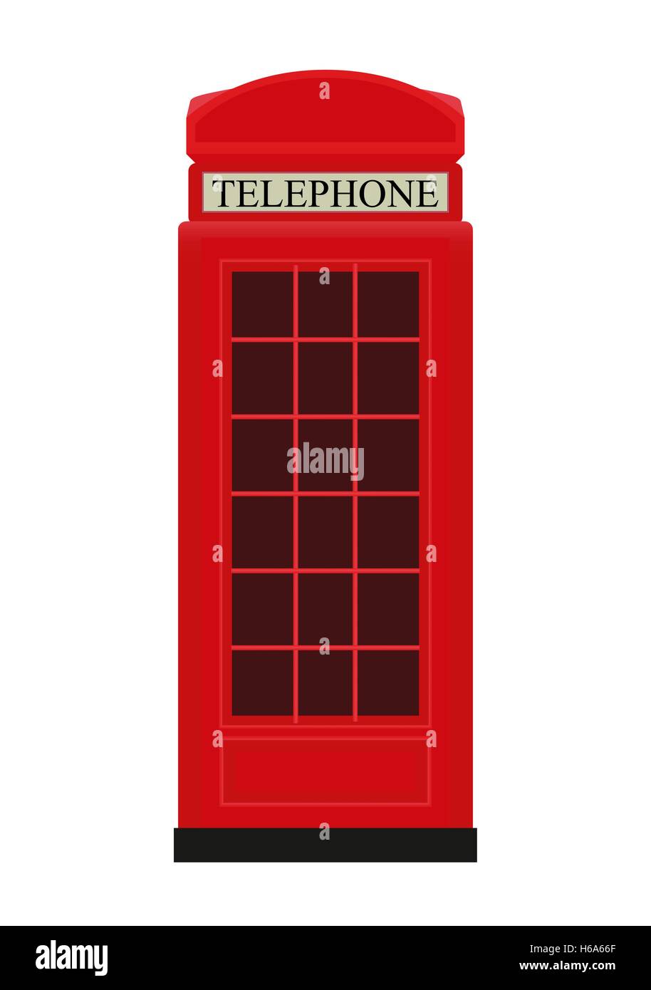 Red Telephone Box Icon Vector Illustration Stock Vector Image & Art - Alamy