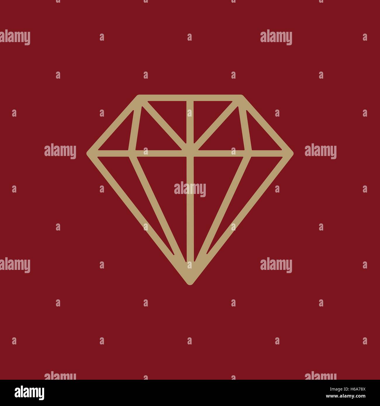 The diamond icon. Jewel symbol. Flat Stock Vector Image & Art - Alamy