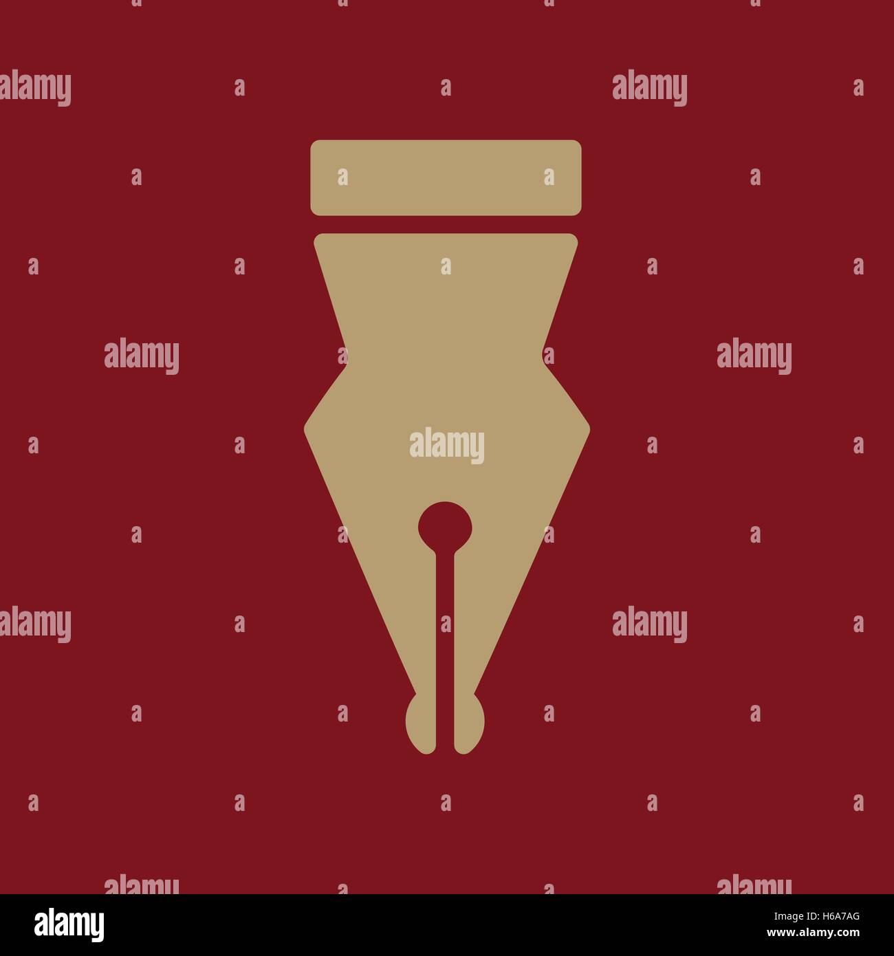 The pen icon. Fountain Pen symbol. Flat Stock Vector Image & Art - Alamy