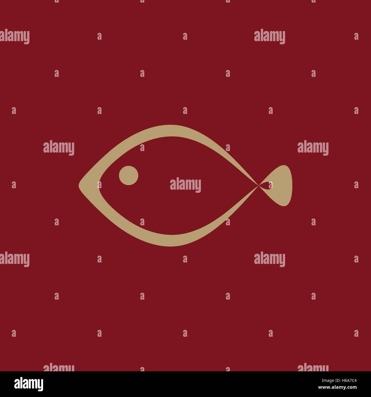 The fish icon. Seafood symbol. Flat Stock Vector Image & Art - Alamy