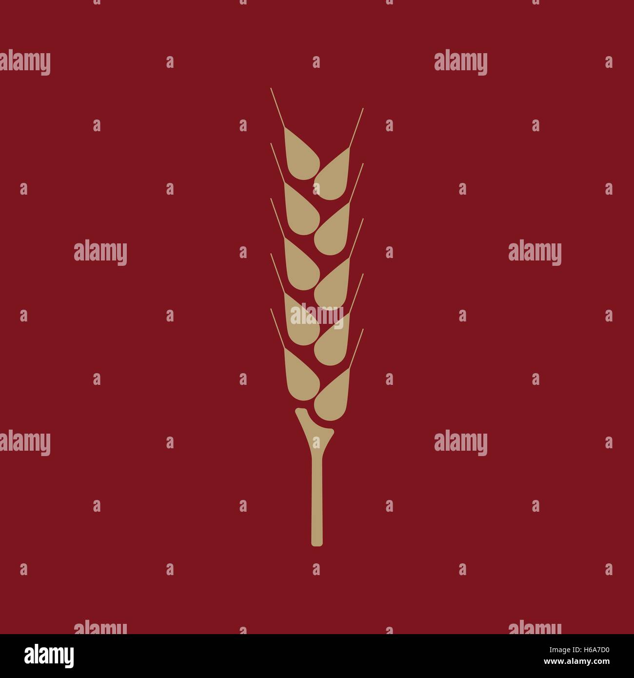 The wheat icon. Spica symbol. Flat Stock Vector Image & Art - Alamy