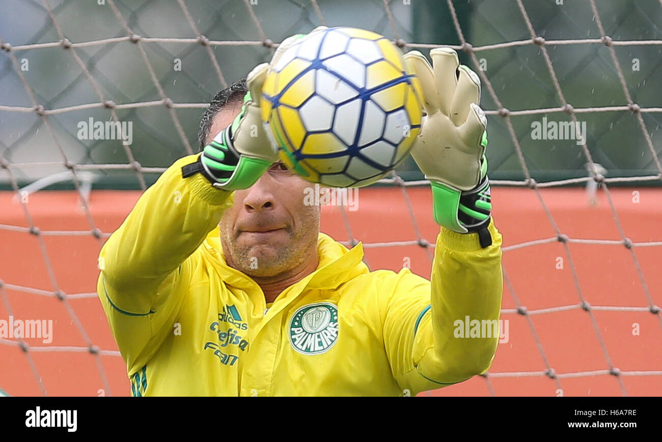Sao Paulo, Brazil. 25th Oct, 2016. TREINO DO PALMEIRAS - The goalkeeper ...