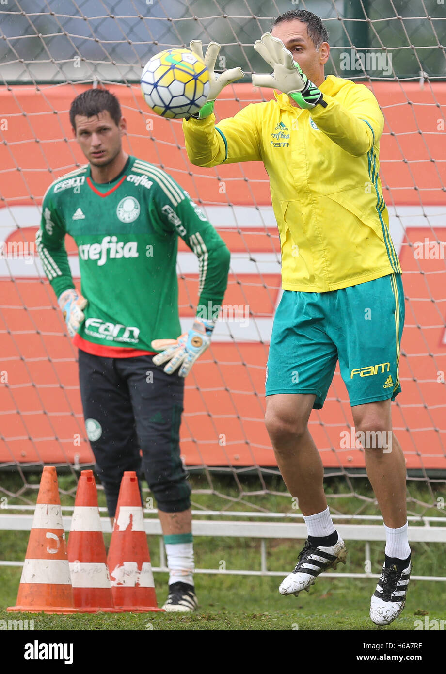 Sao Paulo, Brazil. 25th Oct, 2016. TREINO DO PALMEIRAS - The goalkeeper ...