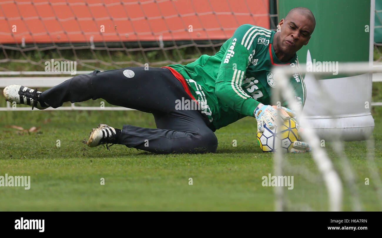 Sao Paulo, Brazil. 25th Oct, 2016. TREINO DO PALMEIRAS - Goalkeeper ...