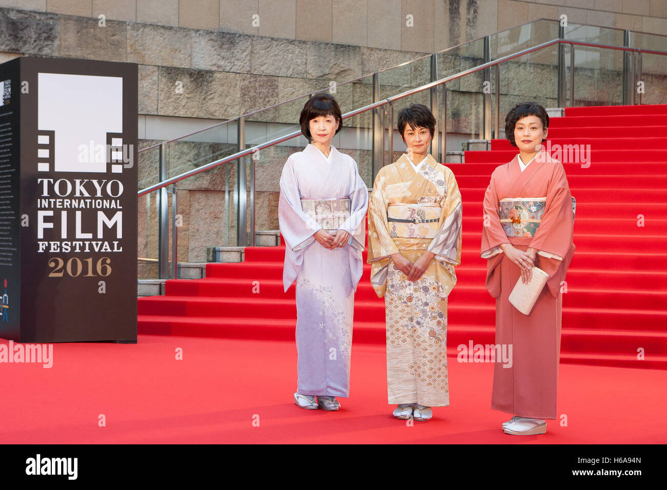 Tokyo, Japan. 25th Oct, 2016. Madoka Kumagi, Miho Tsumiki, Reiko Tajima ...