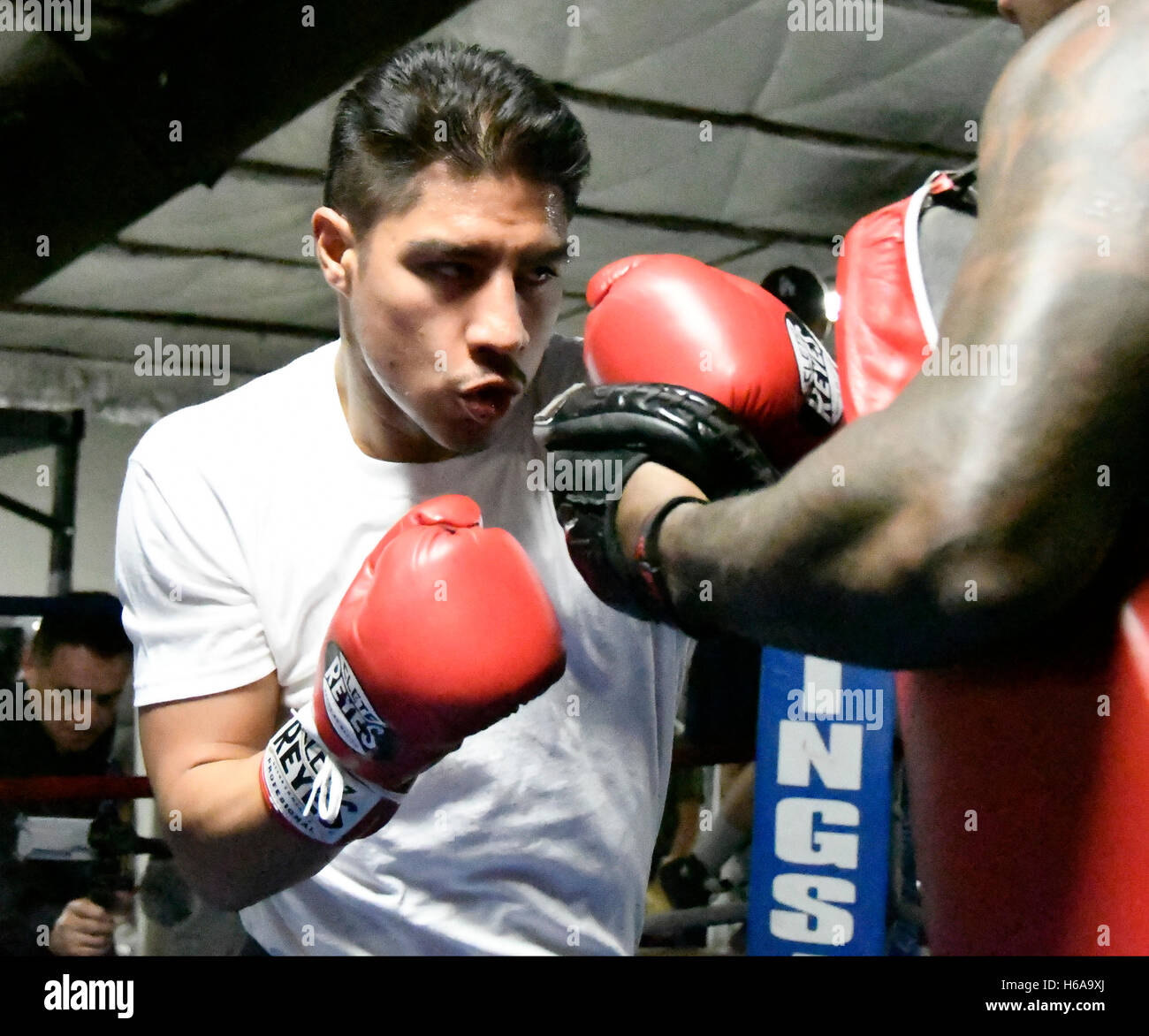 Jessy Vargas works out with his trainer Dewey Cooper for his final ...