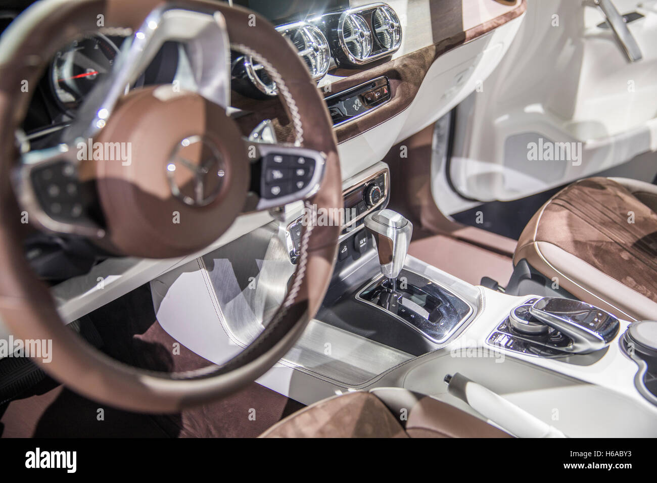 Stockholm, Sweden. 25th Oct, 2016. The interior of a concept vehicle ...