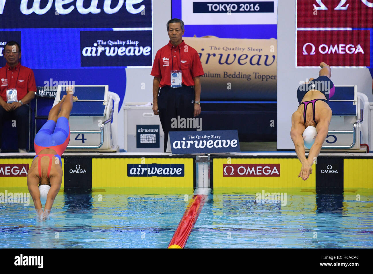 Tatsumi International Swimming Pool, Tokyo, Japan. 26th Oct, 2016. (L-R) Runa Imai (JPN), Breeja ...