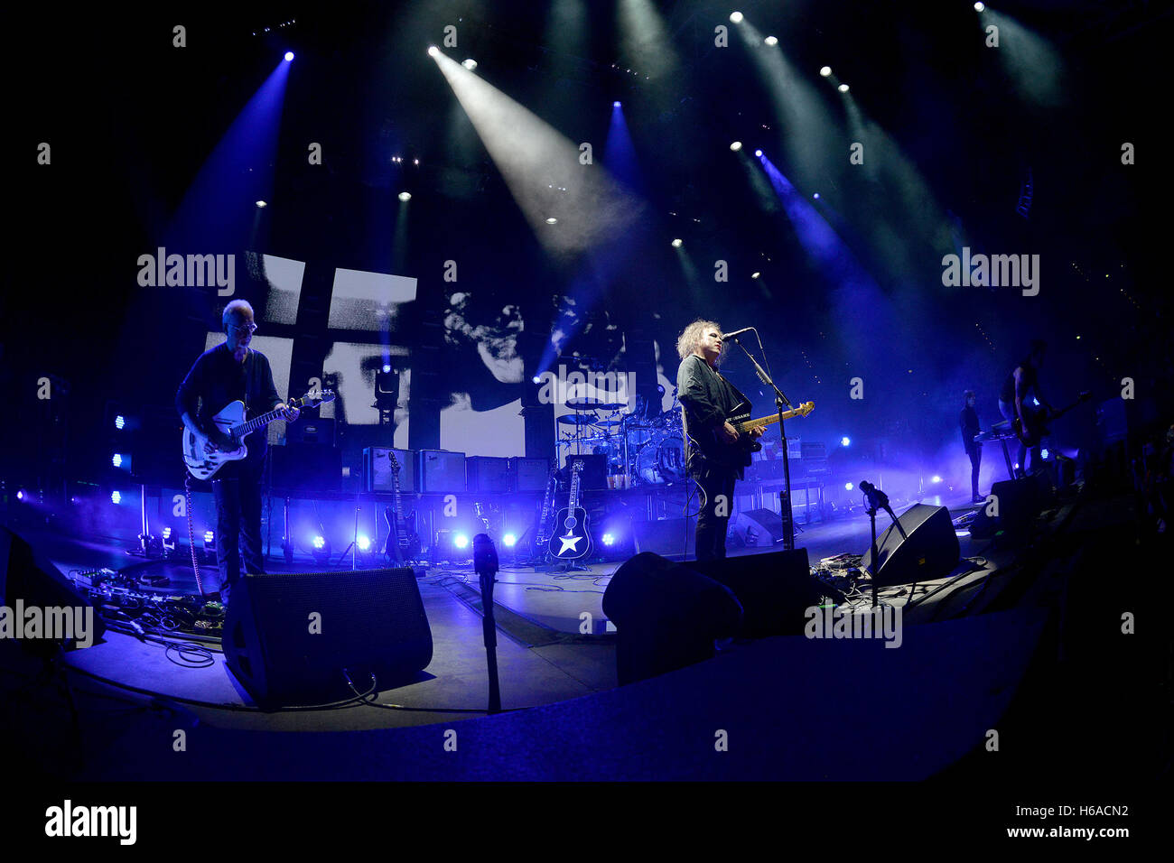 The Cure live on stage on 24 October 2016 in Munich, Olympic Hall. The ...