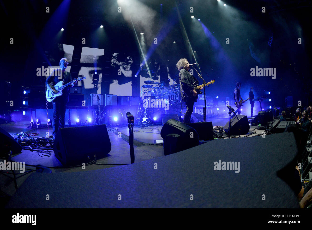 The Cure live on stage on 24 October 2016 in Munich, Olympic Hall. The ...