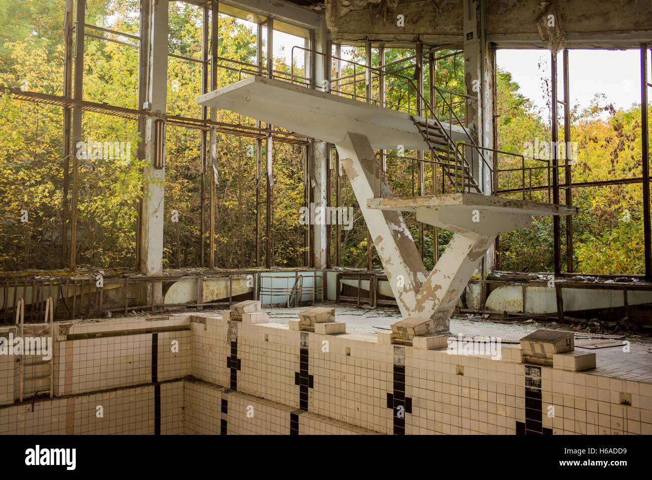 Chernobyl diving platform hi-res stock photography and images - Alamy