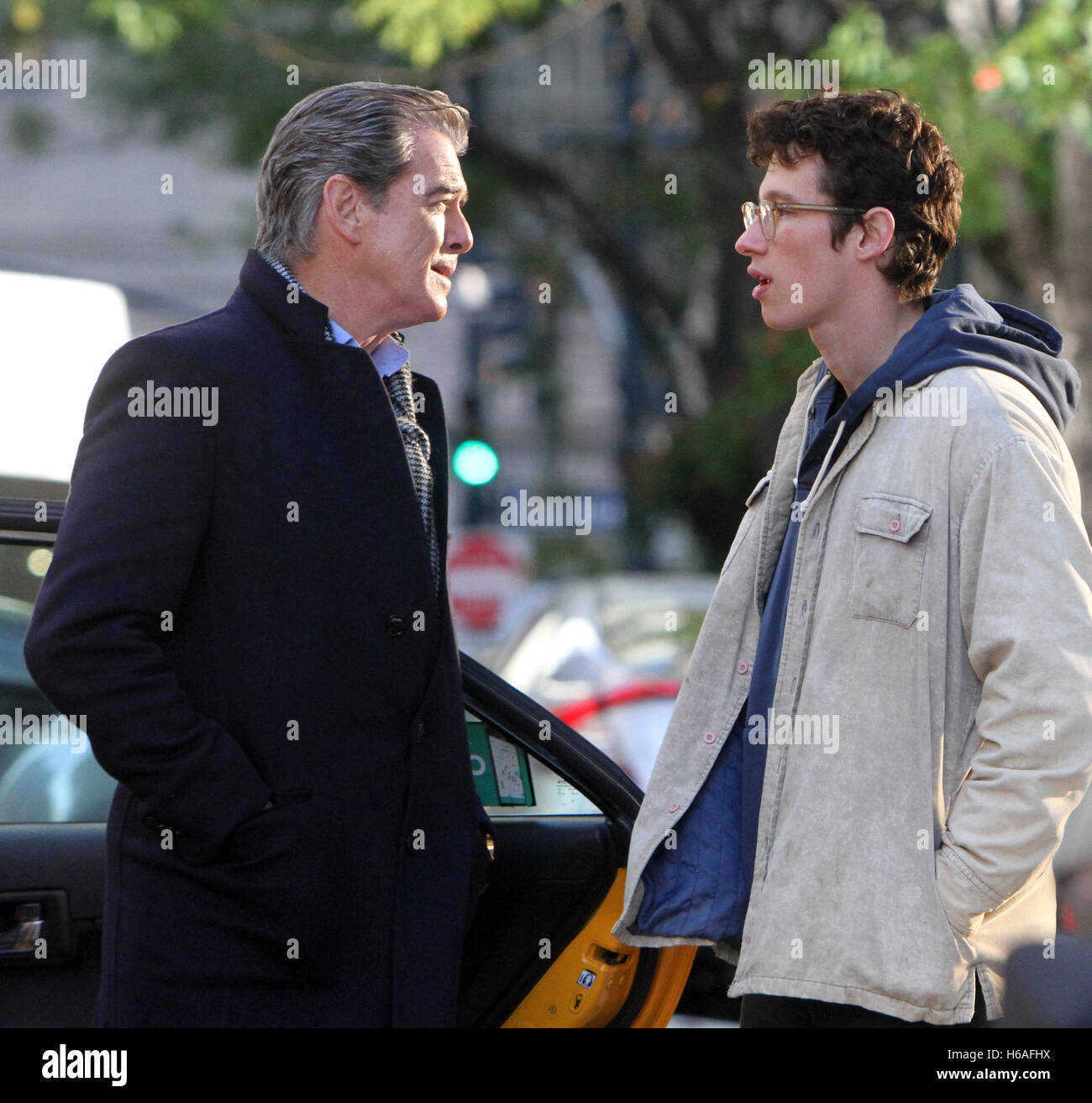 New York, USA. 26th October, 2016. Pierce Brosnan and Callum Turner on ...
