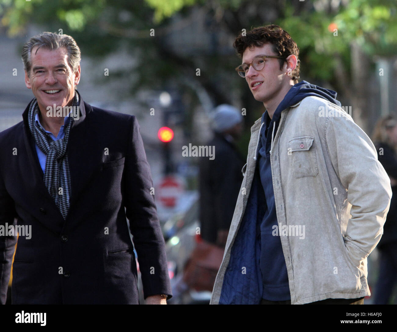 New York, USA. 26th October, 2016. Pierce Brosnan and Callum Turner on ...