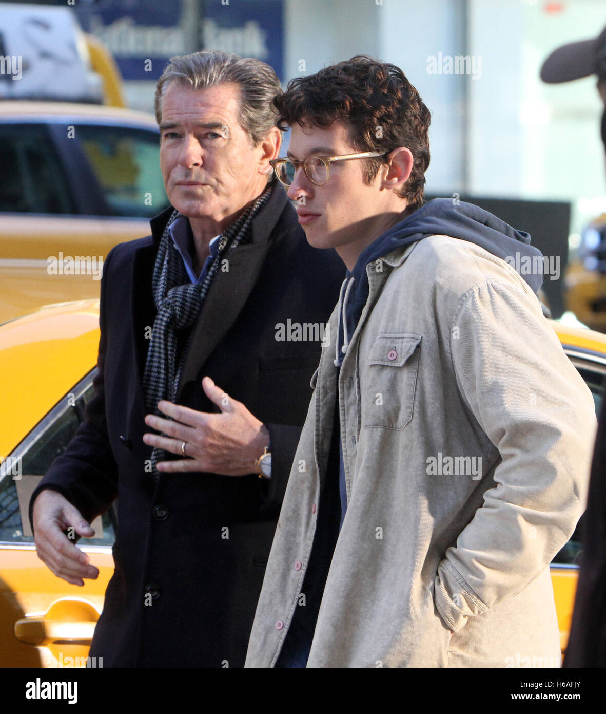 New York, USA. 26th October, 2016. Pierce Brosnan and Callum Turner on ...