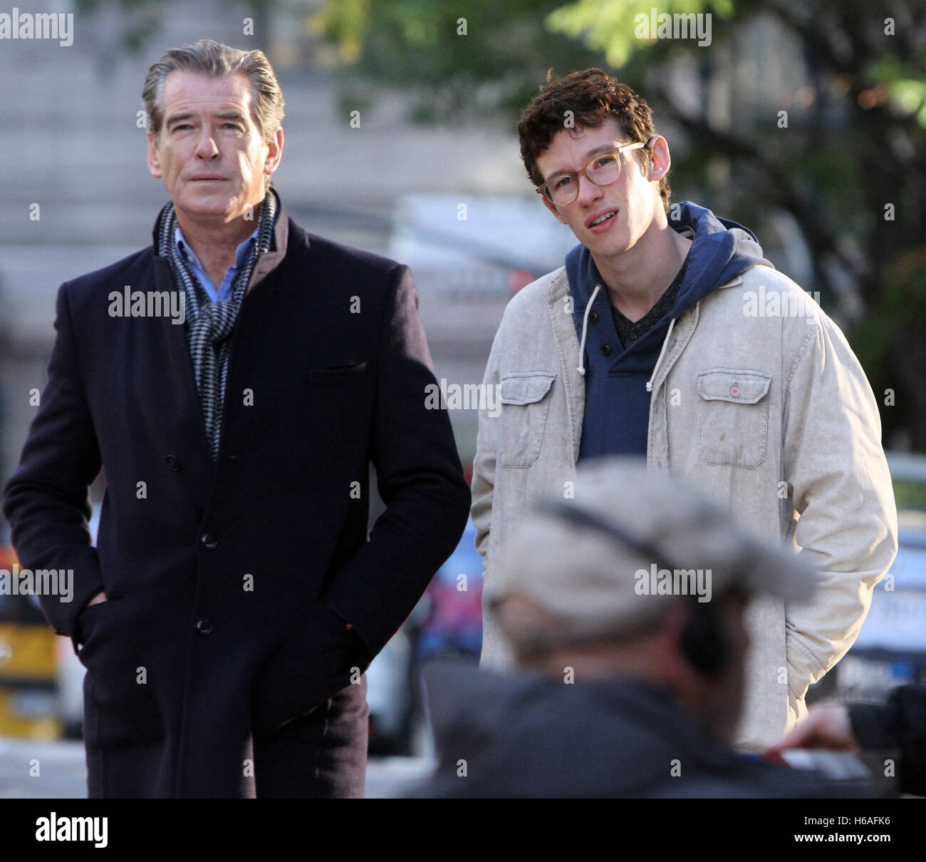 New York, USA. 26th October, 2016. Pierce Brosnan and Callum Turner on ...