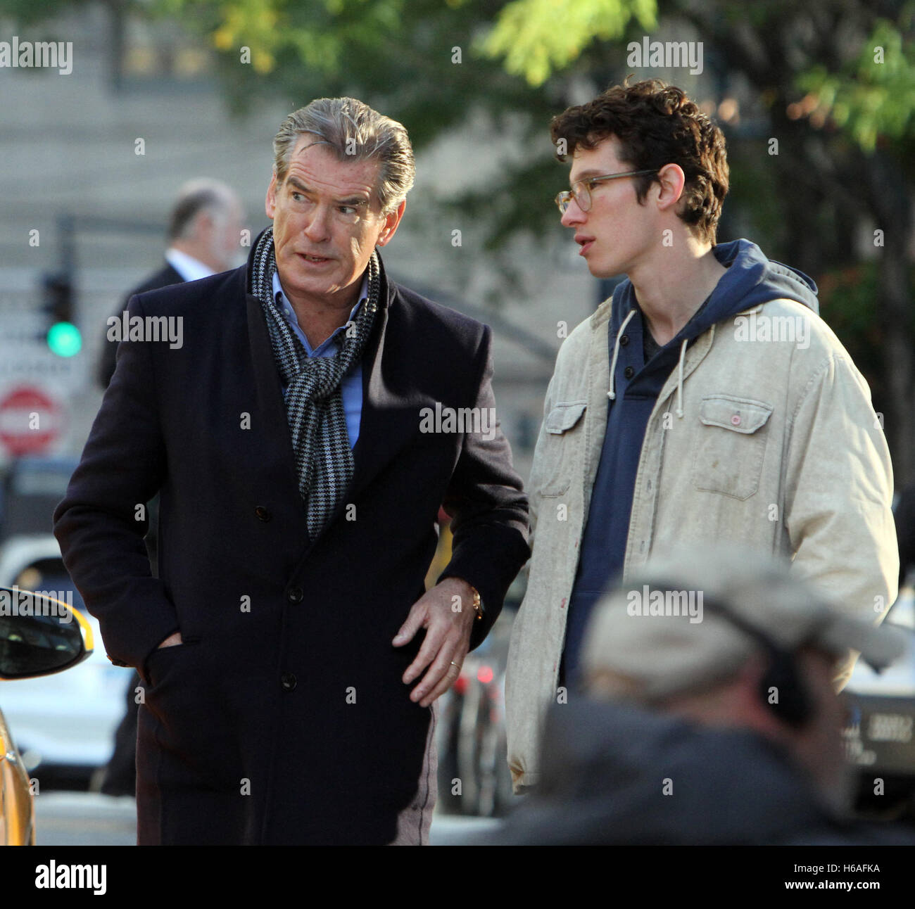 New York, USA. 26th October, 2016. Pierce Brosnan and Callum Turner on ...