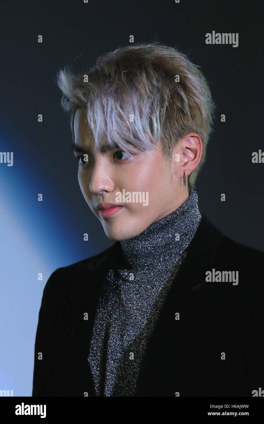 Chinese actor and singer Kris (Wu Yifan) attends the ceremony of the ...
