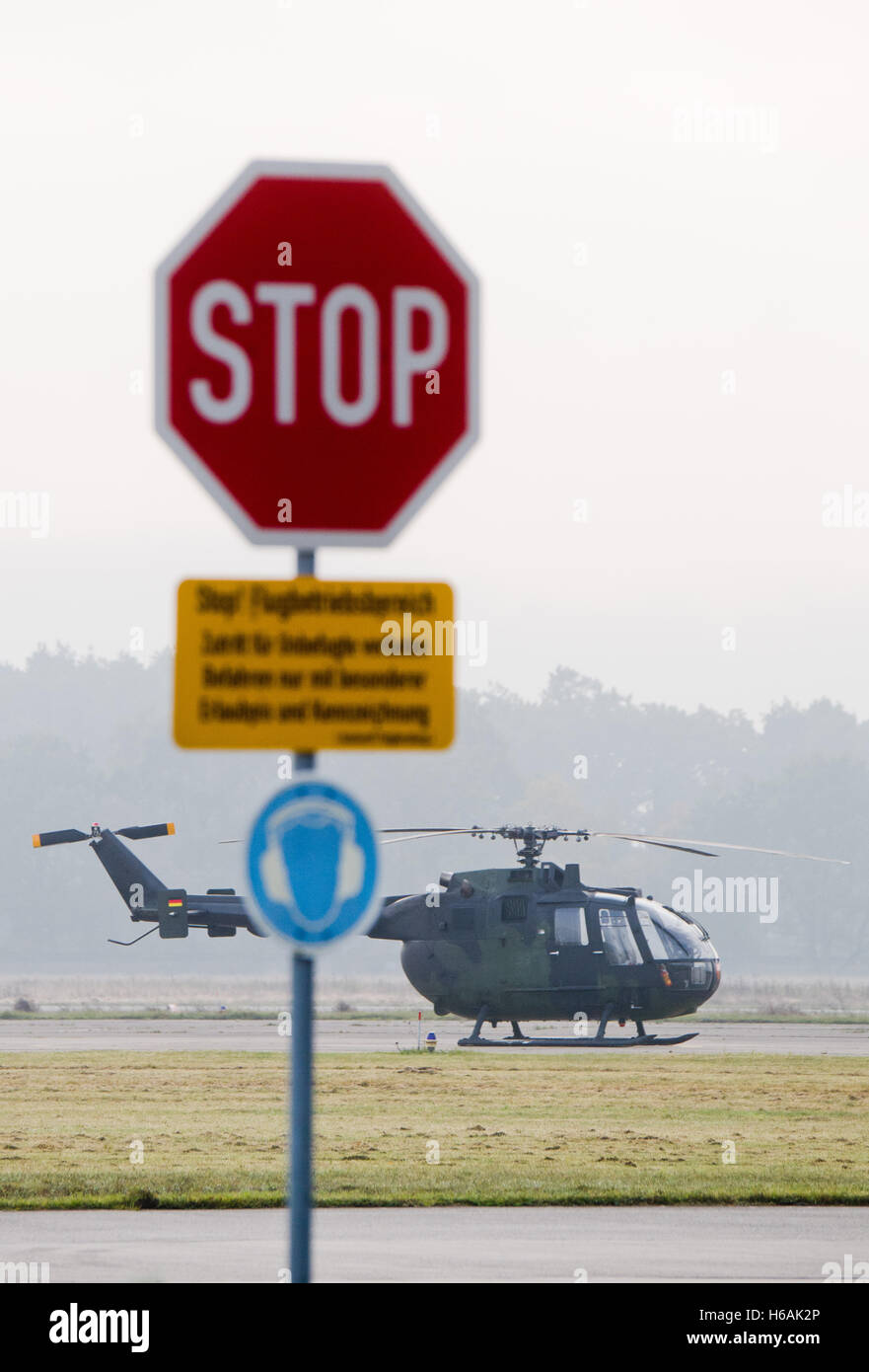 Celle, Germany. 26th Oct, 2016. A Bo-105 German Army helicopter can be ...