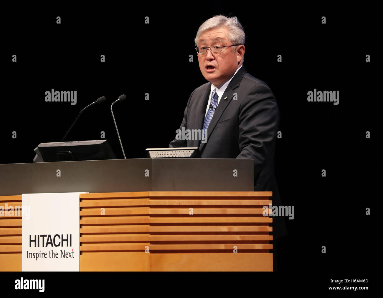 Tokyo, Japan. 27th Oct, 2016. Japanese electronics giant Hitachi ...