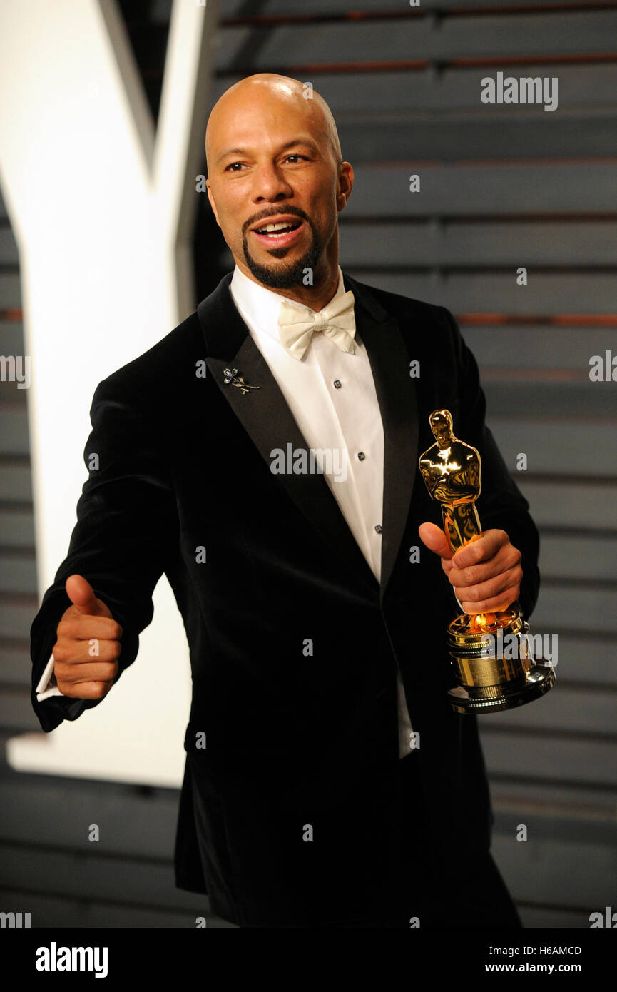 Actor / Rapper Common attends the 2015 Vanity Fair Oscar Party hosted ...
