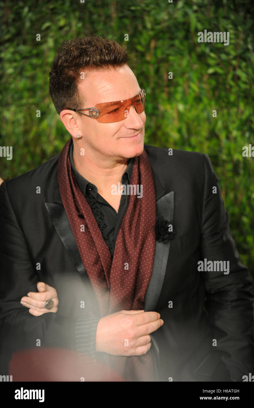 Bono arrives for the 2013 Vanity Fair Oscar Party hosted by Graydon ...