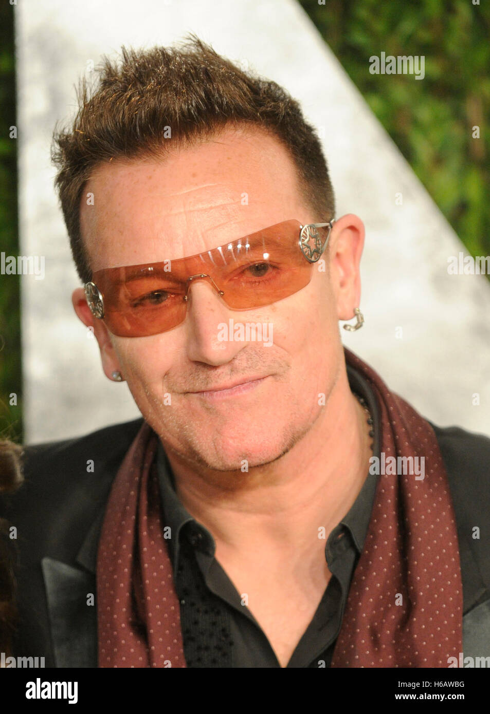 Bono arrives for the 2013 Vanity Fair Oscar Party hosted by Graydon ...