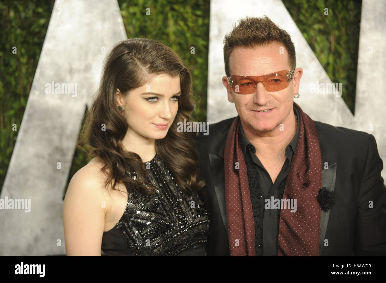 Bono and daughter Eve Hewson arrives for the 2013 Vanity Fair Oscar ...