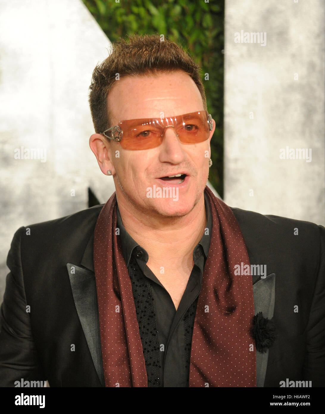 Bono arrives for the 2013 Vanity Fair Oscar Party hosted by Graydon ...